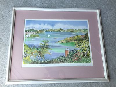 Print Signed Jill Amos Raine Hamilton Harbor Bermuda 290/750 | eBay