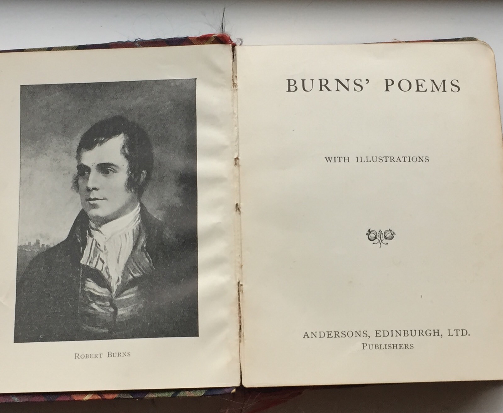 Burns' Poems Robert Burns Thistle Scotland Miniature Book Poetry Tartan ...