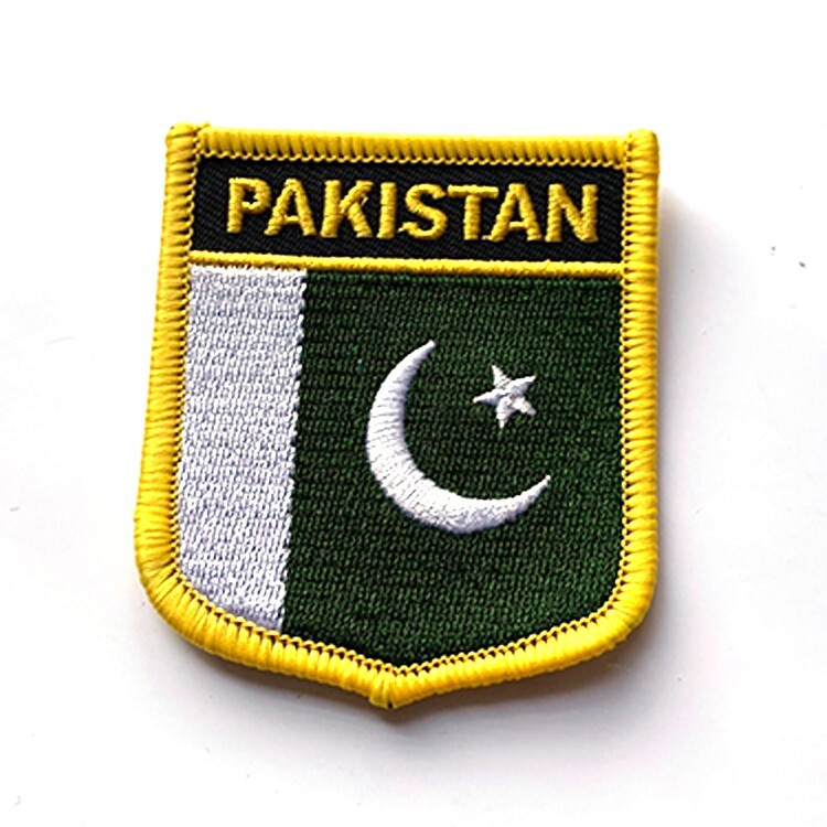 x2 Pack FLAG PATCH PATCHES pakistan IRON ON COUNTRY EMBROIDERED WORLD ...