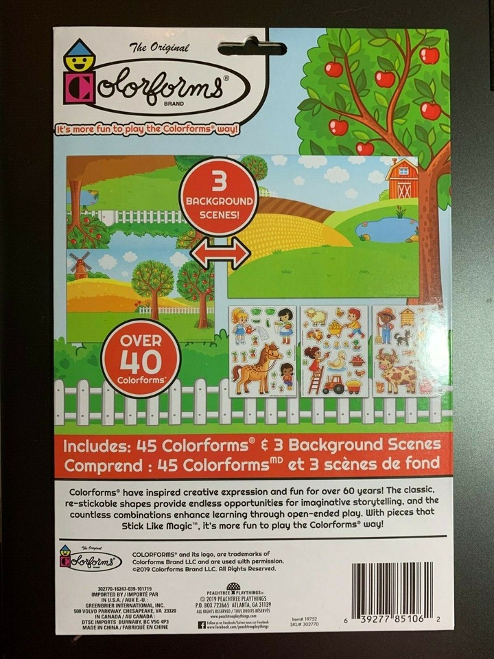 COLORFORMS A FARM LIFE STICKER STORY ADVENTURE SET CLASSIC KIDS TOY FUN ...