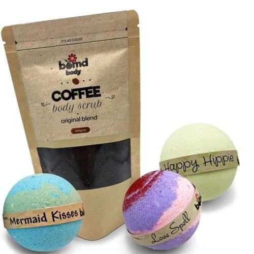 Coffee Body Scrub and Bath Bomb Set Love Spell Mermaid Kisses Happy ...