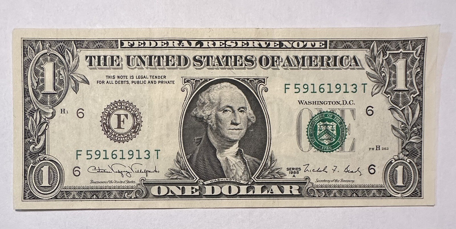 Series 1988A One Dollar Bill Crispy | eBay