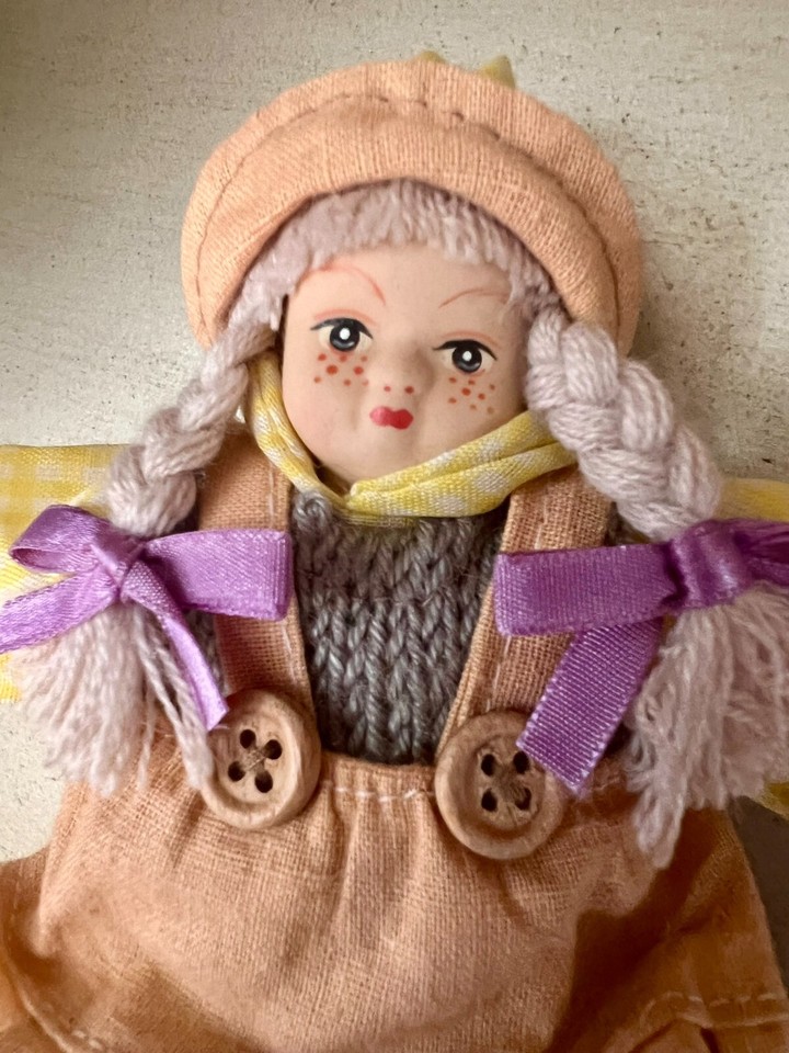 Vintage Pair of HANSEL & GRETEL 5” Cloth Sand Dolls~Hand Painted ...