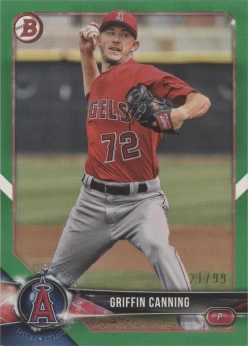 2018 Bowman Draft - Griffin Canning #BD-197 Green /99 (RC) for sale ...
