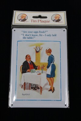 RARE! VINTAGE LESSER & PAVEY DONALD MCGILL TIN PLAQUE FRESH EGGS ...