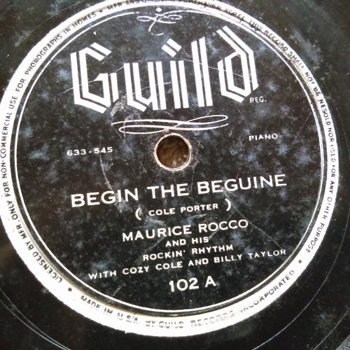 78 rpm Guild 117, Maurice Rocco, Begin the Beguine, St. Louis Blues ...