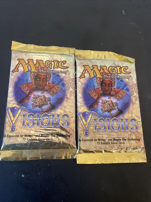 MTG Magic The Gathering Visions Booster Pack *Sealed* WotC 1997 English ...