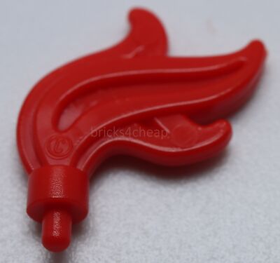 Lego 2x Castle Red Minifig Plume Feather Triple Compact Flame Water | eBay