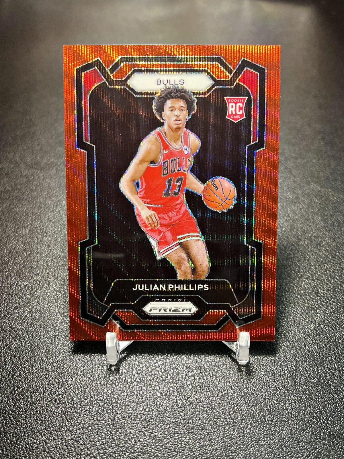 2023-24 Prizm Basketball Red Wave Julian Phillips Chicago Bulls Rookie ...