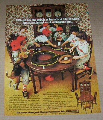 1973 print ad - Keller Furniture Dining Table Corydon Indiana baseball ...