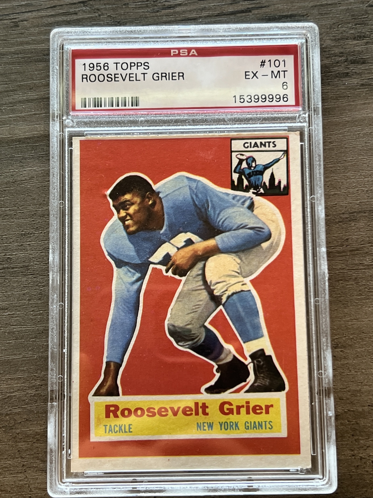1956 Topps #101 Roosevelt Grier - PSA 6 New York Giants | eBay