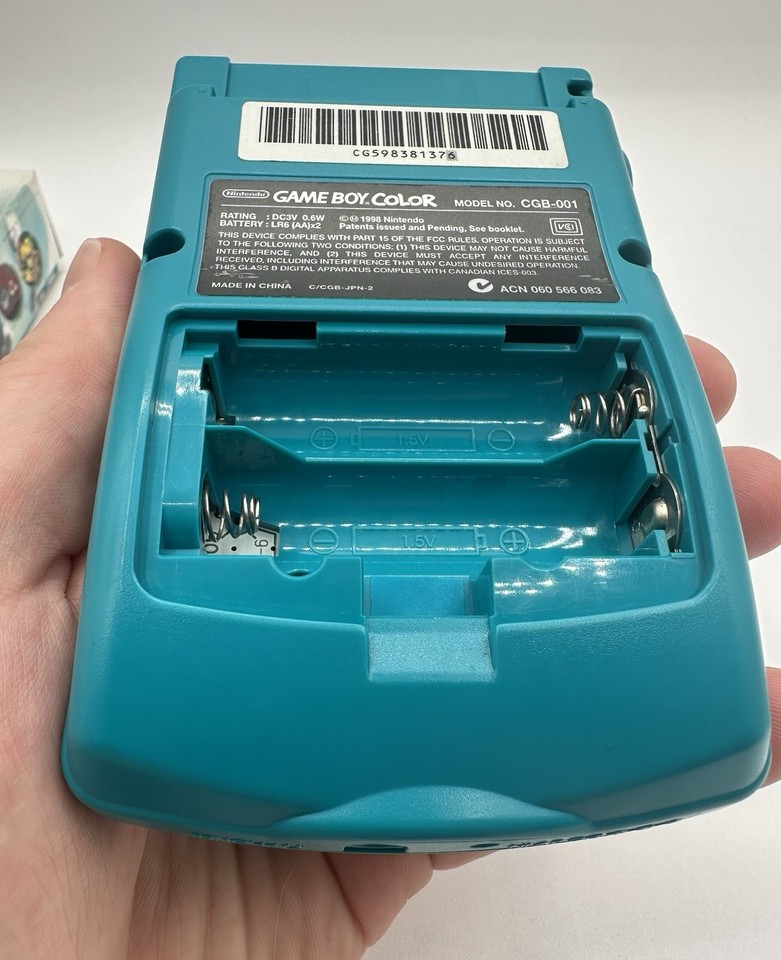Nintendo Gameboy Color CGB-001 Console Teal HandHeld System Complete In ...
