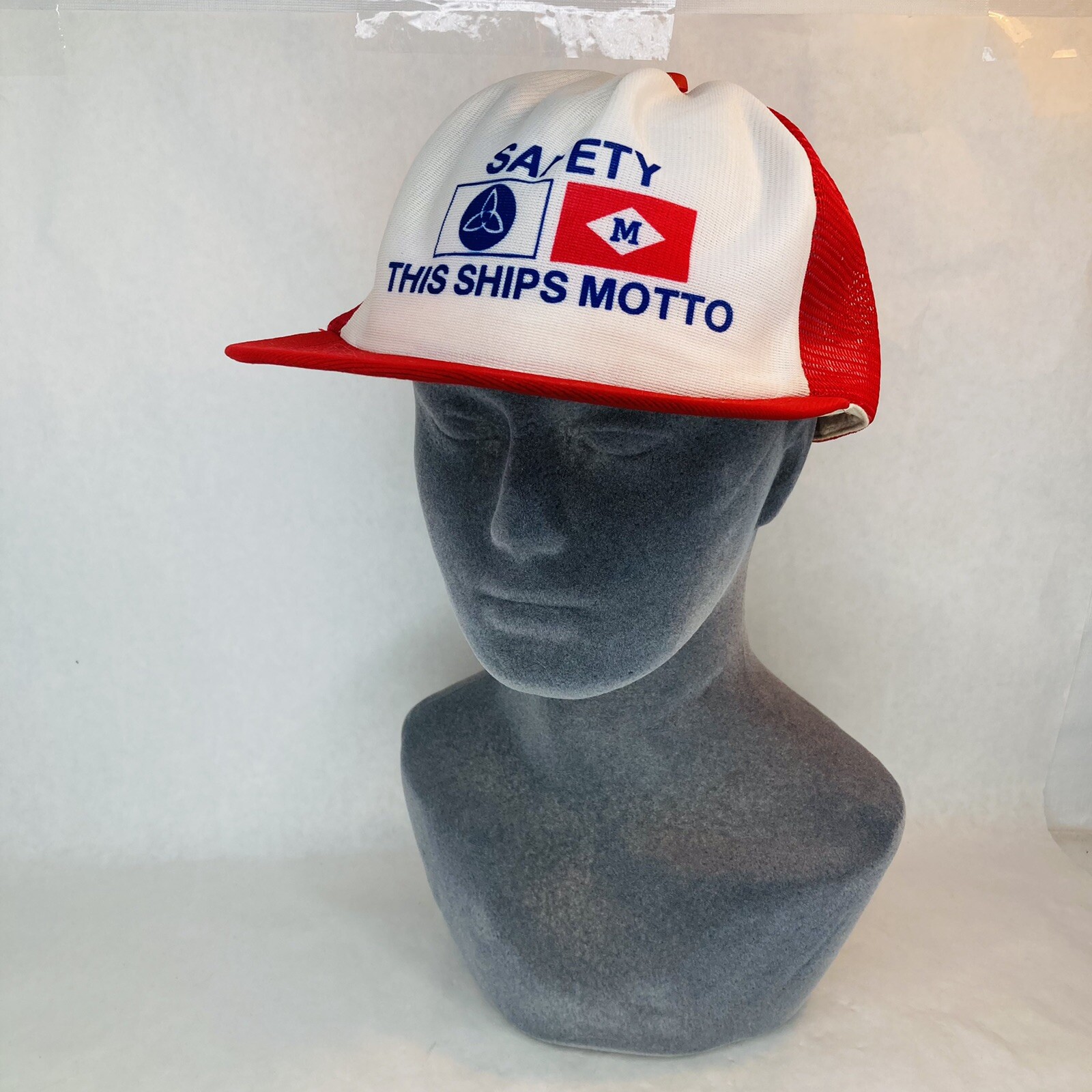 Safety This Ships Motto Logo Red White Blue Trucker M… - Gem