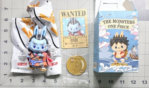Pop Mart The Monsters Labubu x One Piece Jinbe Mystery Mini Figure ...