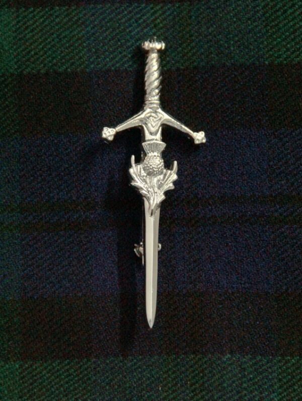Scottish Kilt Pins Various Design Chrome Finish 4" Highland Pin ...