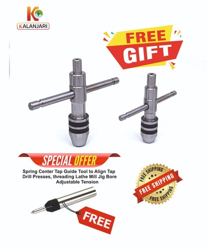 Pilot Spindle T Handle Tap Wrench Capacity 1/16" To 1/2" - 1.5mm To 12 ...