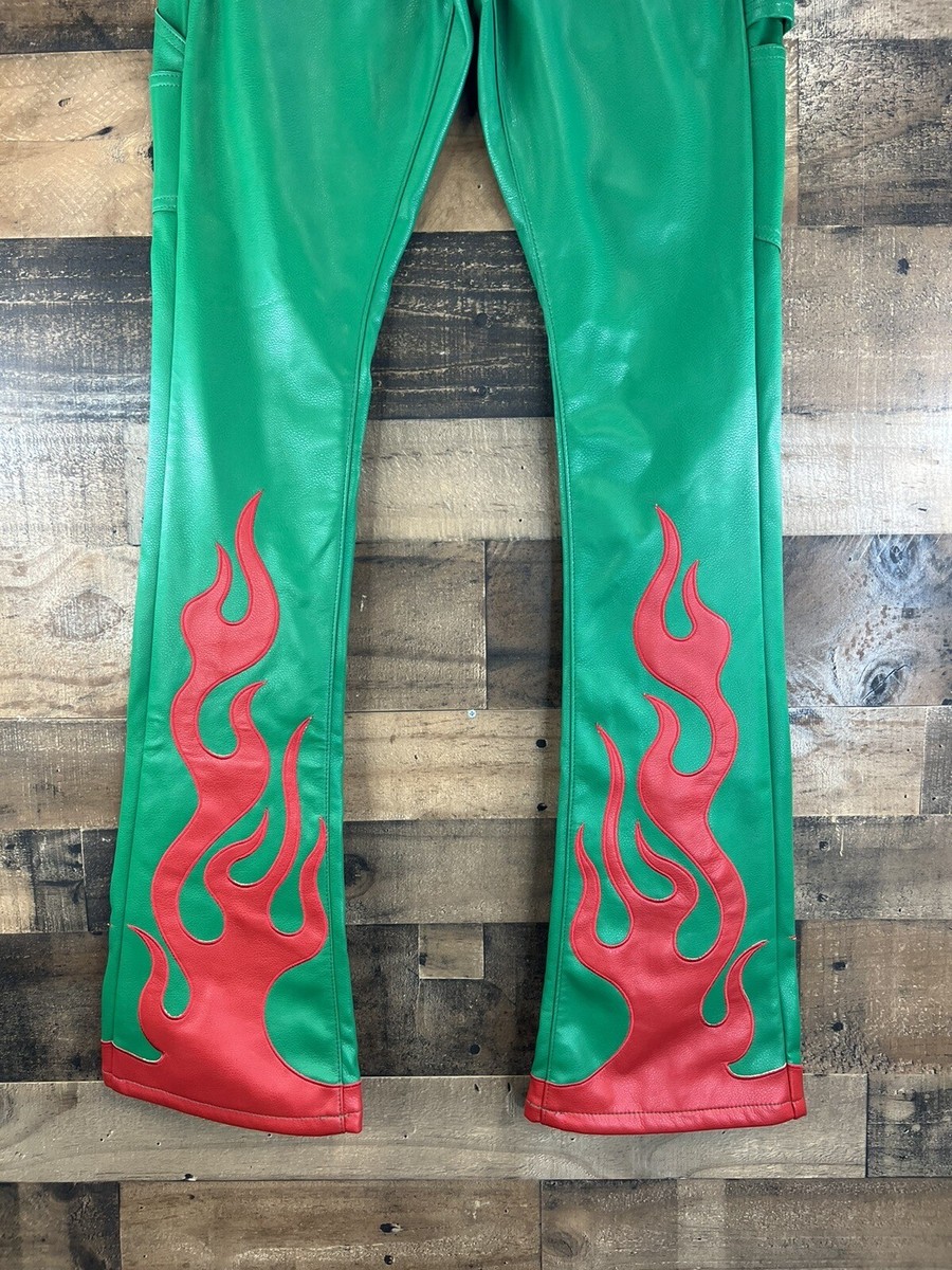 Valabasas Stacked flare denim Limited Edition RARE Leather Valabasas Stacked flare denim Limited Edition RARE Leather