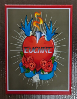 Euchre Masters Red Heart Happy Place Euchre Poster | eBay