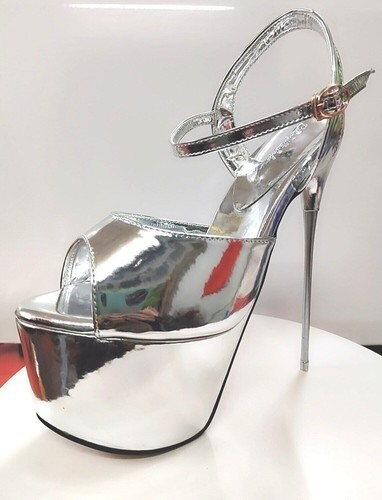 Women 19/22cm Platform Sandals High Heels Metal Thin Heel Pumps Big ...