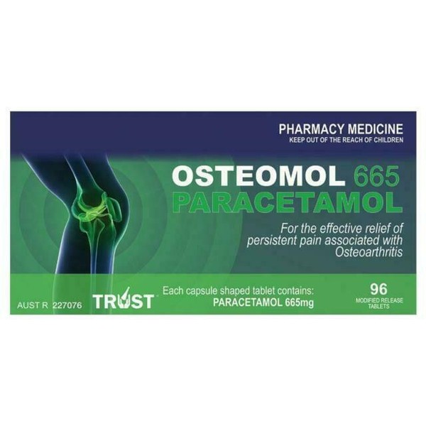 Trust Osteomol Paracetamol 665mg 96 Tablets for Pain Relief online ...