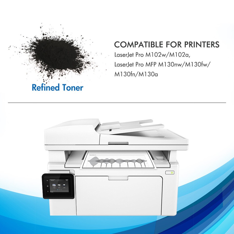 2 Pack CF217A Toner Cartridge for HP 17A LaserJet Pro M102w M102a MFP ...