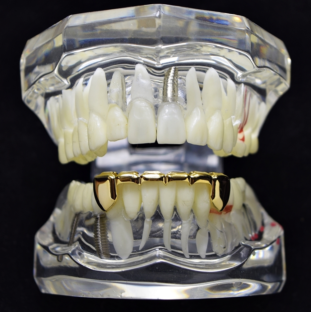 Half Grillz 14k Gold Plated Bottom Lower Grill Slim Bar New Hip Hop ...