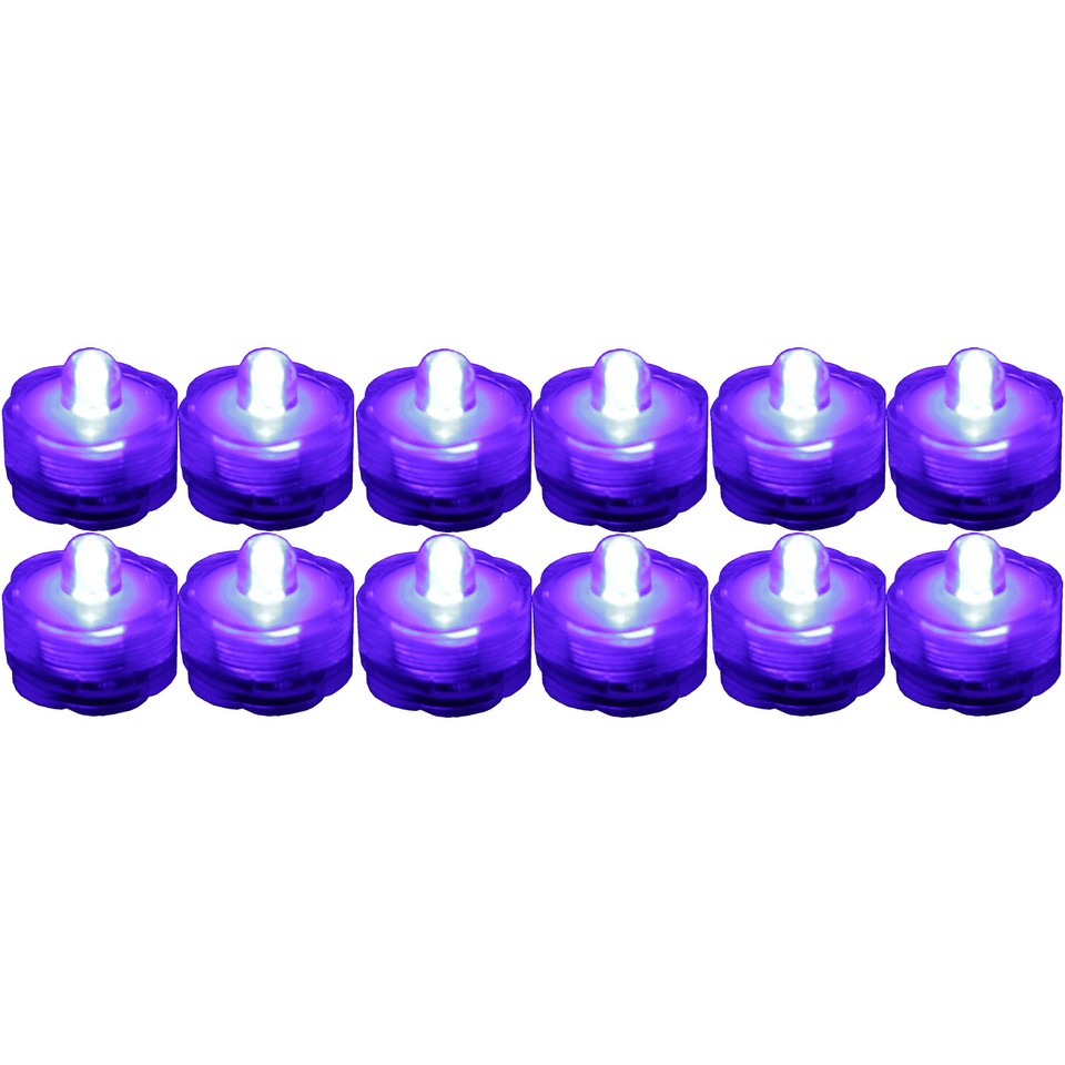 12 PURPLE LED SUBMERSIBLE Waterproof Floral Decor Wedding centerpiece ...