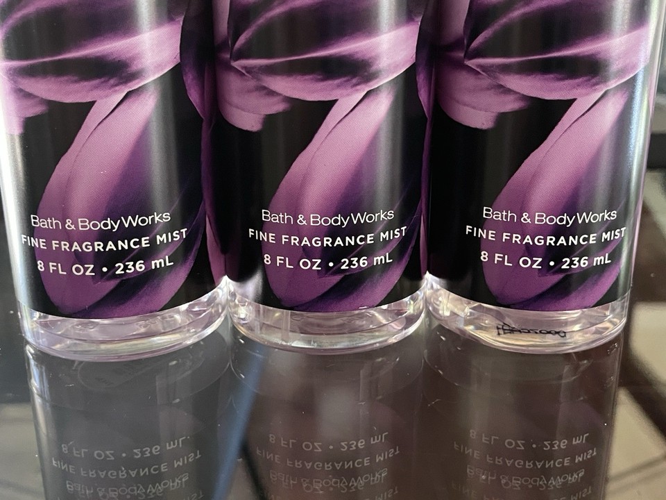 LOT of (3) Bath & Body Works BLACK AMETHYST 8 oz each Fine Fragrance ...