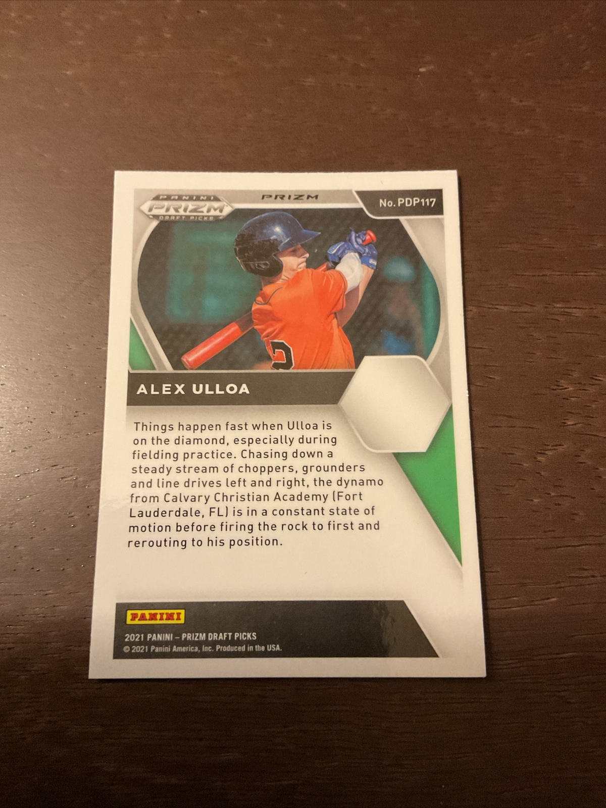 2021 Panini Prizm Draft Pick Astros Prospect Alex Ulloa Pink Velocity ...