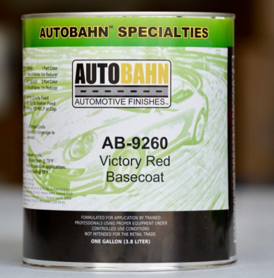 Autobahn Victory Red Basecoat Auto Paint GALLON Size GM Code WA9260 ...