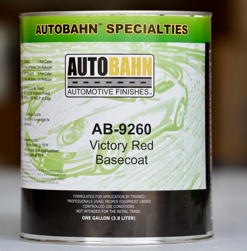 Autobahn Victory Red Basecoat Auto Paint GALLON Size GM Code WA9260 ...