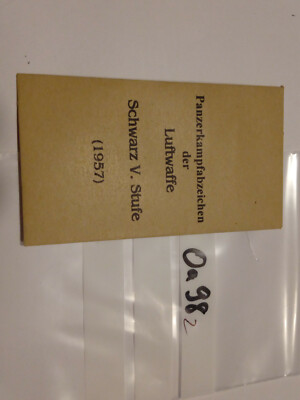 Tüte Modell 1957 Panzerkampfabzeichen LW schwarz 5.Stufe (oa98) | eBay.de