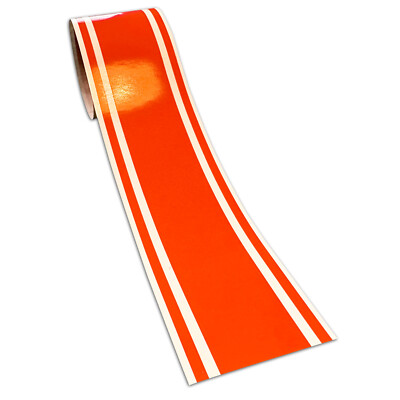 3" Orange Glossy Vinyl Racing Stripes Decal Trailer Boat Windows ...
