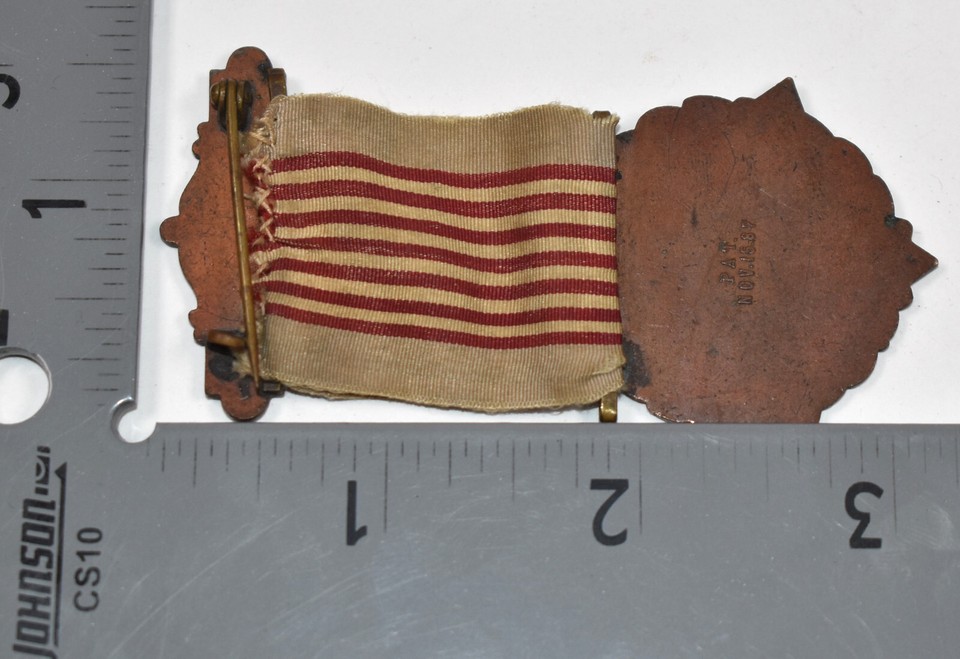 Antique 1886 Ladies GAR Grand Army Republic Civil War Guard Medal ...