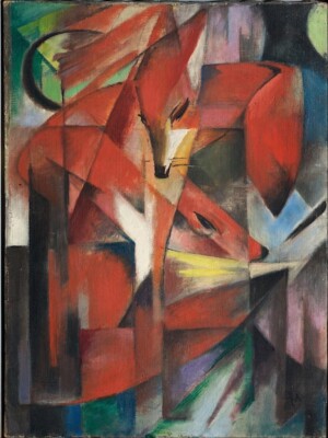 The Foxes – Franz Marc 1913 Art Print German Expressionism Blue Rider ...