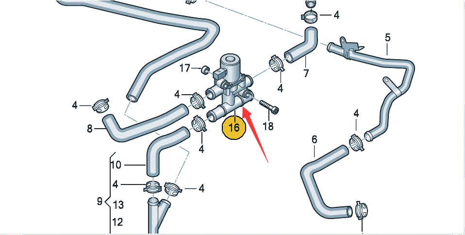 Genuine Heater Control Solenoid Valve For Audi A4A5A6A7A8Q7 8E0820036 ...