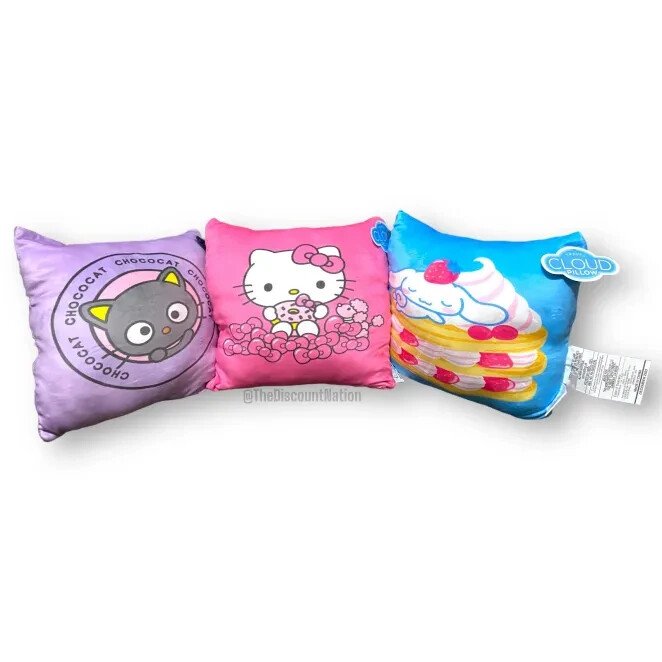 Sanrio Hello Kitty, Chococat, Cinnamoroll Travel 13in Pillows Cloud Set ...
