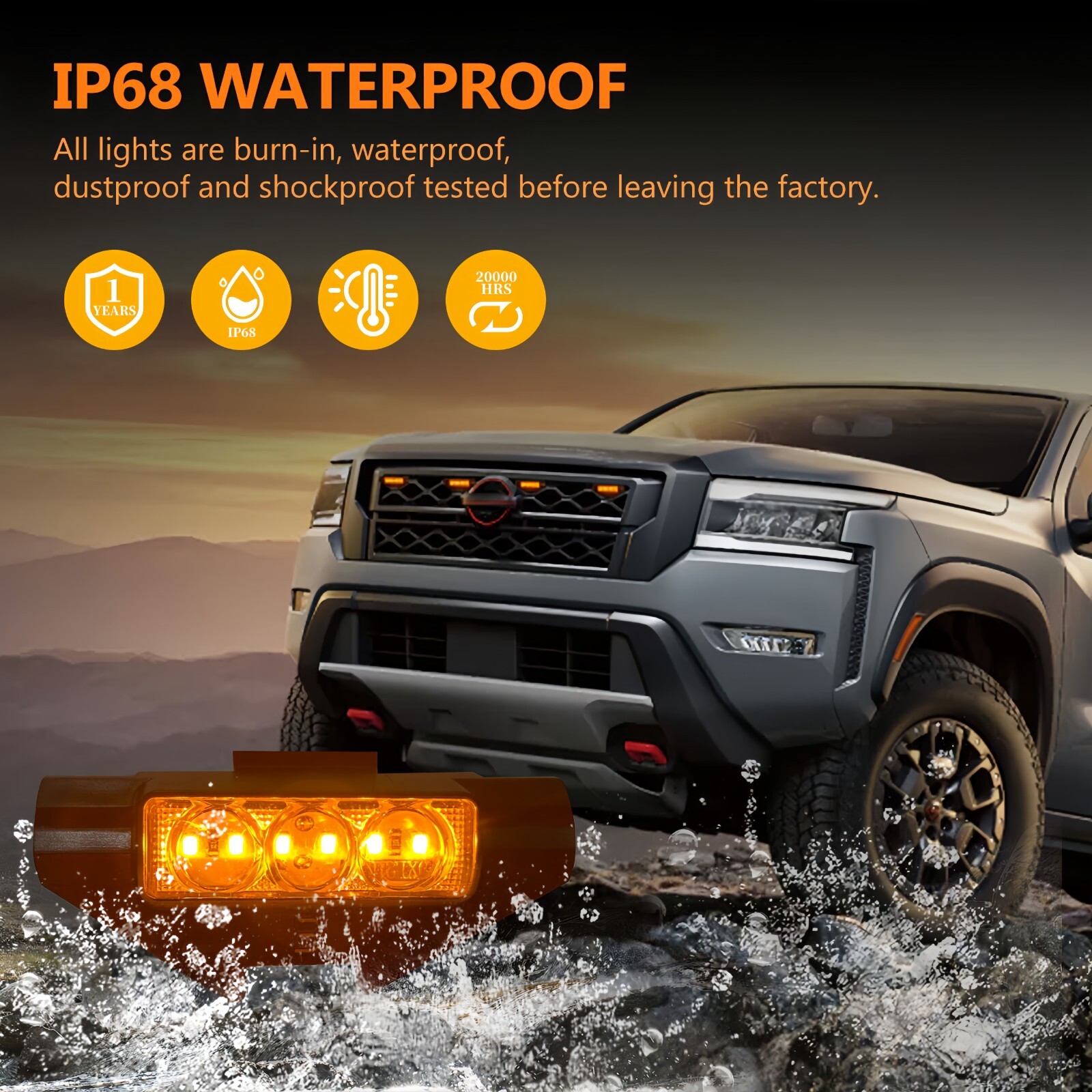 LED Grille Lights For 2022 2023 2024 Nissan Frontier S SV Pro4x OEM ...