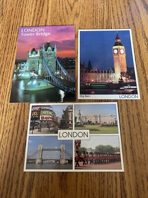 Vintage London Tourist Post Cards Set Of 4 Clean & Unposted | eBay