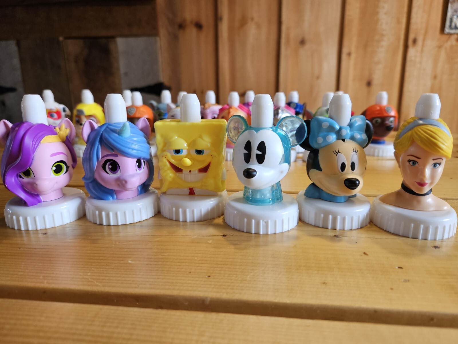 Good2Grow Juice Bottle Toppers Lot 26 Paw Patrol Curious George Olaf ...