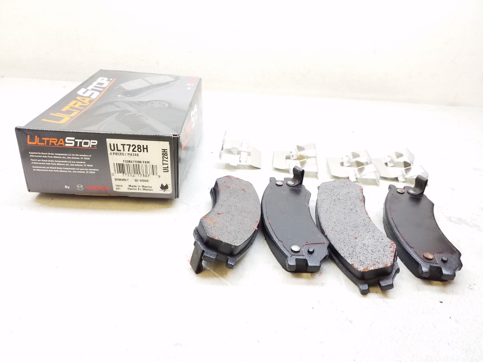 ULT728H Ultra Stop Disc Brake Pad Set-by Bosch with Hardware Front | eBay