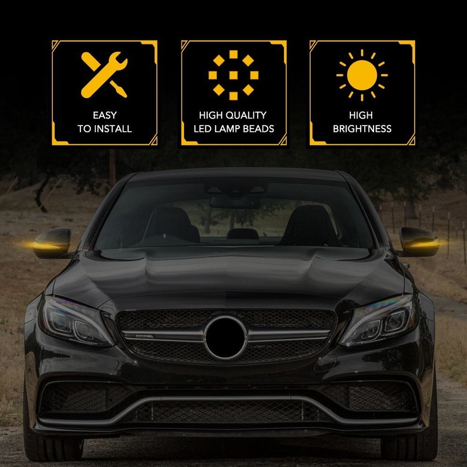 LED Side Mirror Light Sequential Turn Signal LH RH For Mercedes-Benz C ...