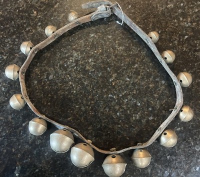 Vintage Graduated sleigh 15 Bells On Leather Strap Horse Christmas None ...