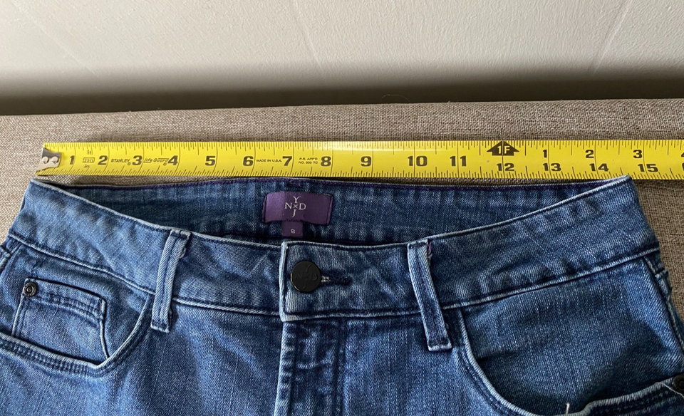 NYDJ Mini Boot Cut Denim Jeans Women's 8 Mid Rise Blue Casual USA | eBay