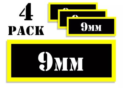 9MM Ammo Can Label Stickers Decal Ammunition (4 pack) | eBay