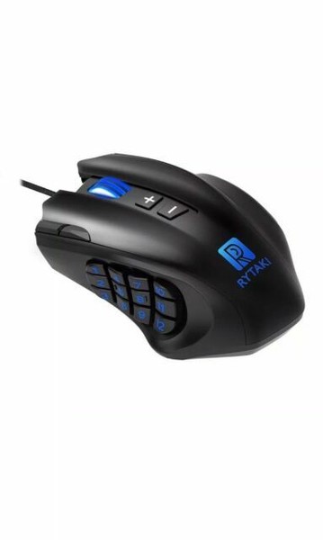Gaming Mouse R6 High Precision 16400 DPI Laser MMO Wired Mice W 19 ...