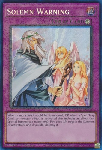 Solemn Warning - RA02-EN078 - Collector's Rare - Yugioh | eBay