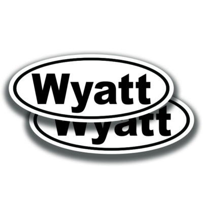 WYATT NAME DECALs 2 Stickers Bogo Car Truck Bumper Window | eBay