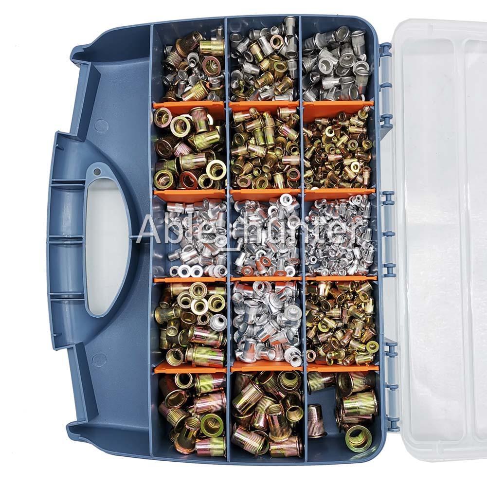 Heavy Duty Rivet Nut Riveter Rivnut Nutsert Gun Riveting Tool Kit ...