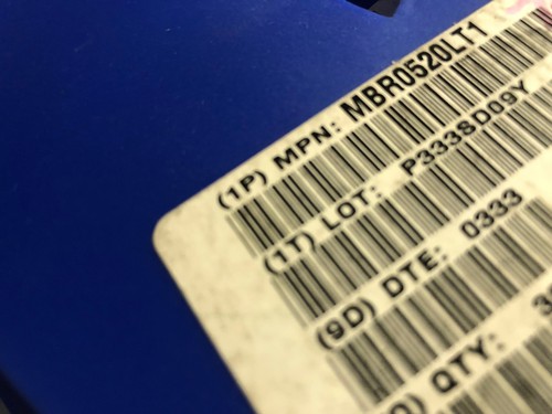 MBR0520LT1 MOT ON SMT Schottky Diode Rectifier 0.5A 20V NEW T/R PARTIAL ...